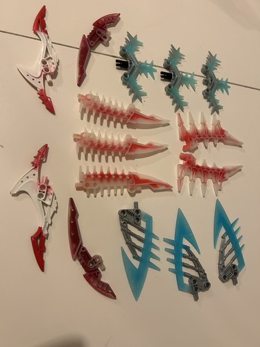 LEGO Bionicle Job Lot Bundle Ice Slicers Shark Tooth Swords Spined Long ...
