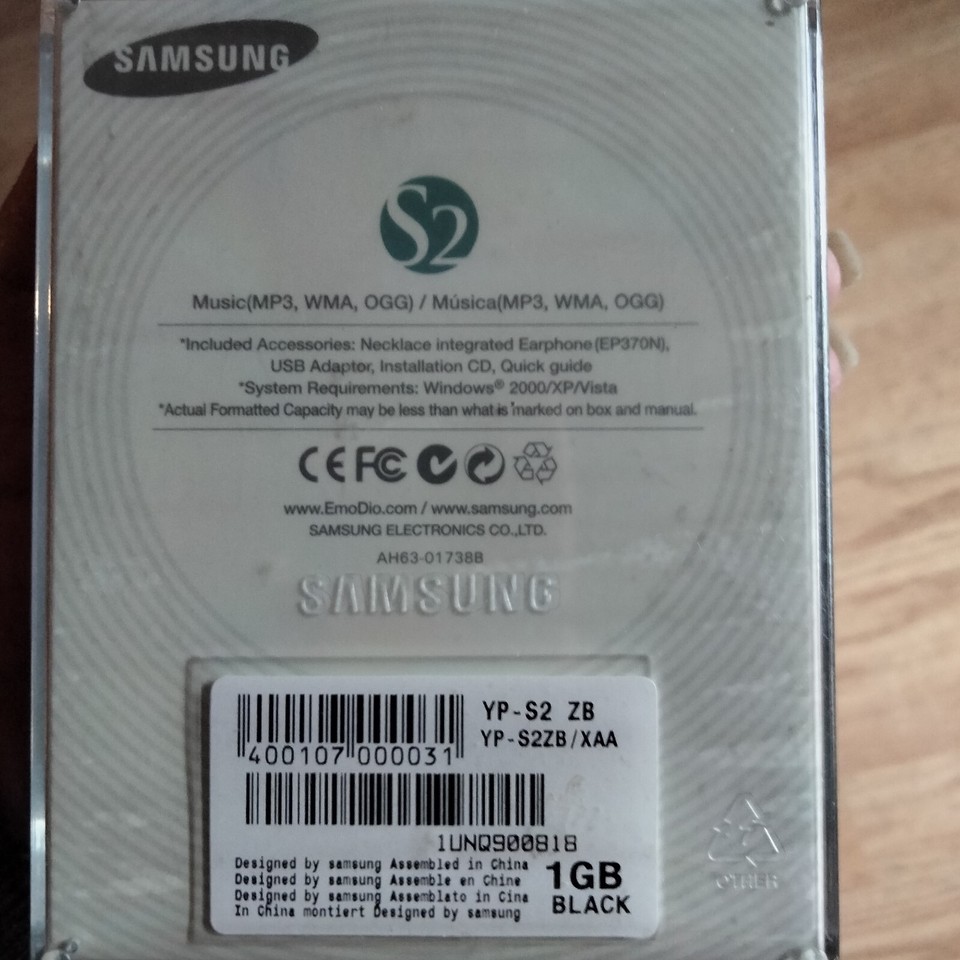 Rare Sealed Samsung YP-S2 ZB Pebble MP3 Player in Black | eBay