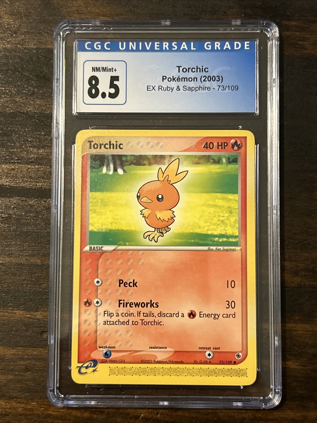 2003 Pokemon EX Ruby & Sapphire #73 Torchic CGC 8.5 NM/Mint+ Non Holo ...