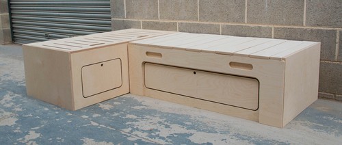 L-shape Seat Campervan Bed Pull Out Bench 6'x4' Plywood BED029/030 ...