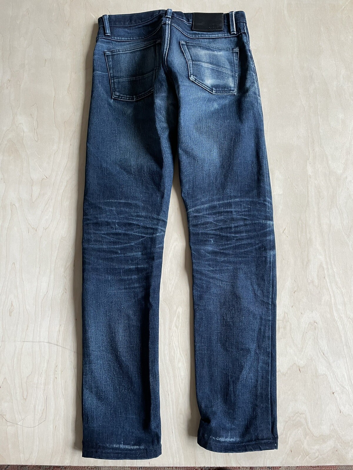 Gustin Slim Selvedge Denim Jeans Raw Indigo Black 30 - Gem