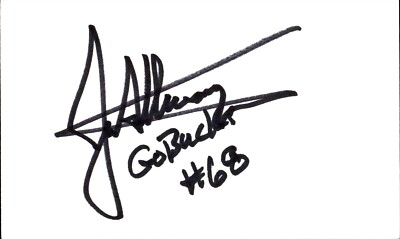 Jim Stillwagon Signed Index Card 3x5 Autographed Ohio State Fottball ...