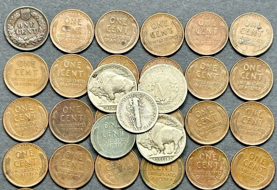 ESTATE SALE, OLD US COINS, STARTER LOT, SILVER, BUFFALO NICKELS ...