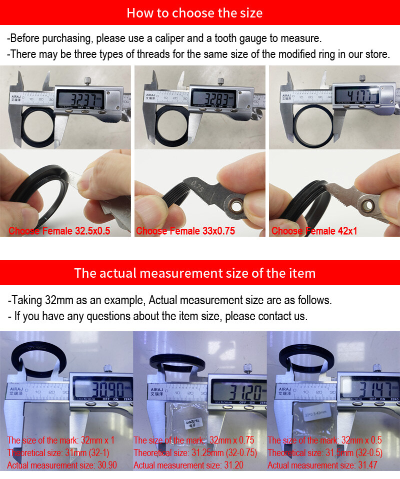 M32-M42 M32 x1 Female To M42 x1 Male thread Screw Camera Lens Mount ...