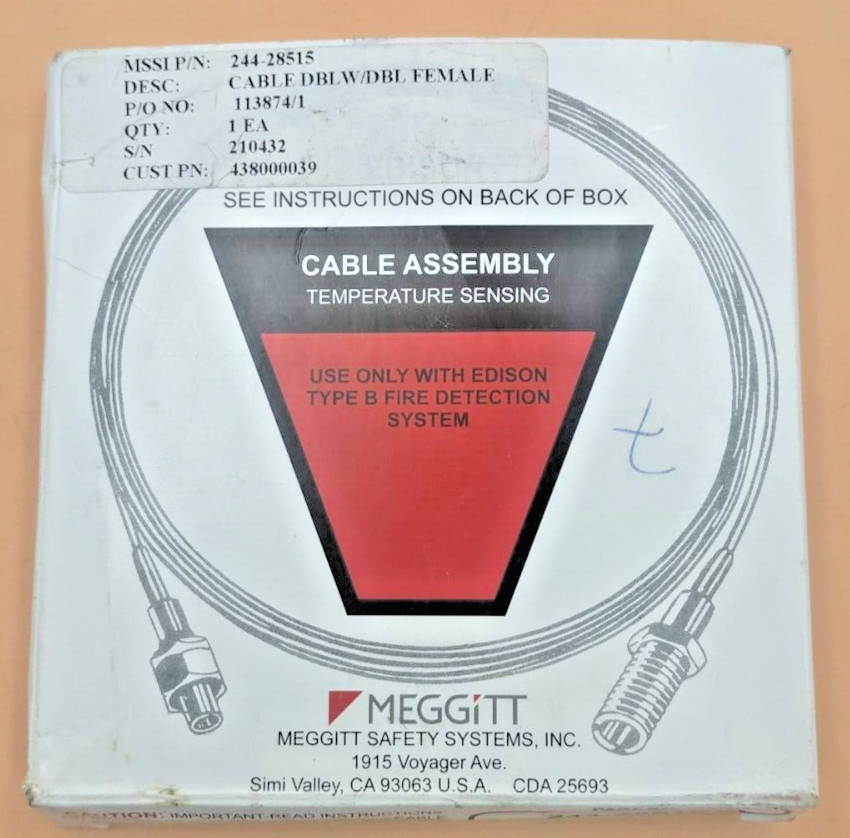 MEGGITT CABLE DBLW/DBL FEMALE 113874/1 - 7.5 METER | eBay