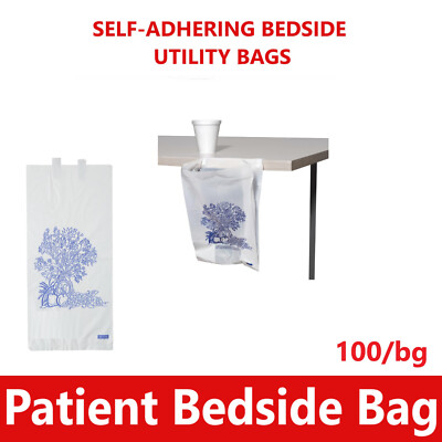 ADI MEDICAL SELF-ADHERING BEDSIDE UTILITY BAGS Patient Bag Bedside Bag ...