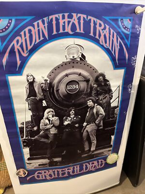 Grateful Dead Poster Ridin That Train 36x24 Vintage Poster 80’s | eBay