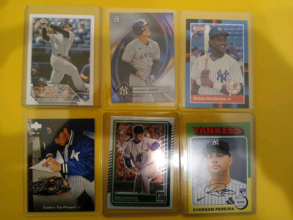 New York Yankees Lot 30 Baseball Cards Judge Mantle Volpe Rice Winfield ...