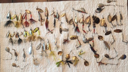 Large Lot Of Vintage Trout Size Spinners Mepps Swiss Swing Rooster Tail ...