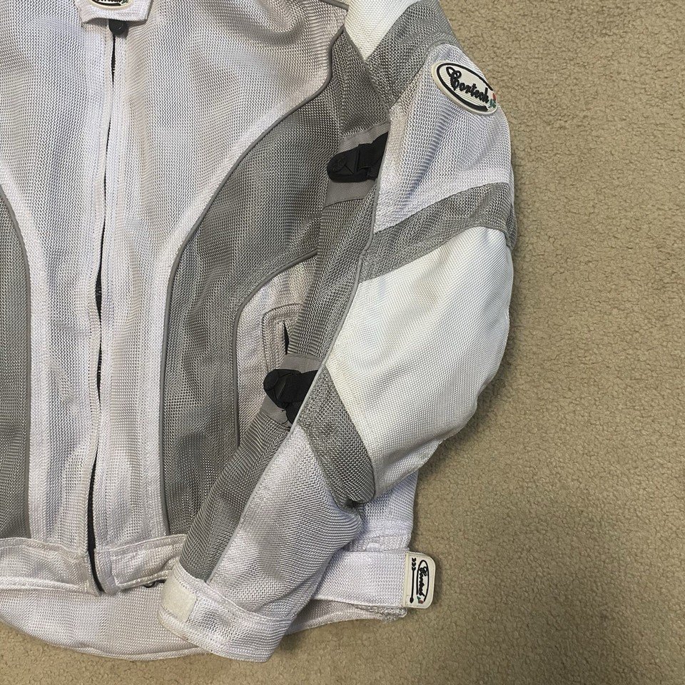 Cortech LRX Air Motorcycle Jacket Womens M Padded Grey/White 2 Liners Reflective | eBay