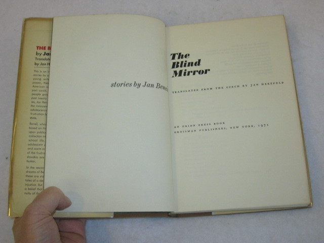 Jan Benes THE BLIND MIRROR Orion Press, New York c. 1971 | eBay
