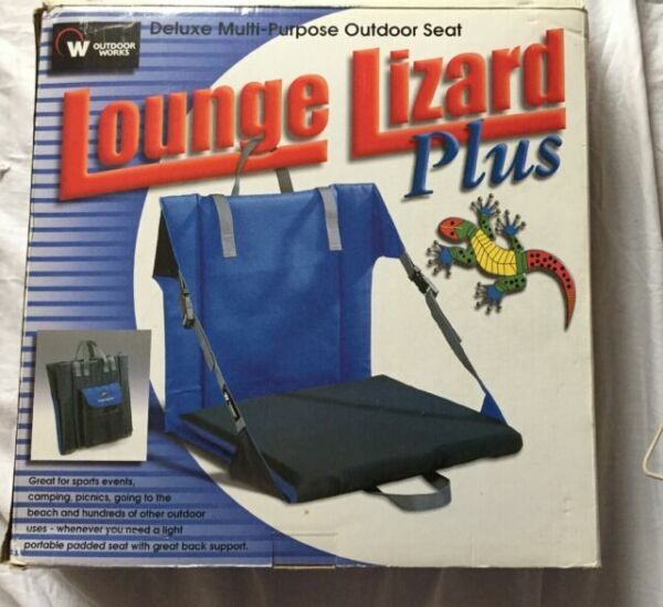Lounge Lizard Plus Portable Folding Padded Stadium Camping Seat for ...