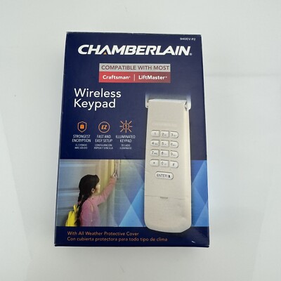 Chamberlain 940EV-P2 Garage Door Keyless Wireless Keypad - NEW Open Box ...