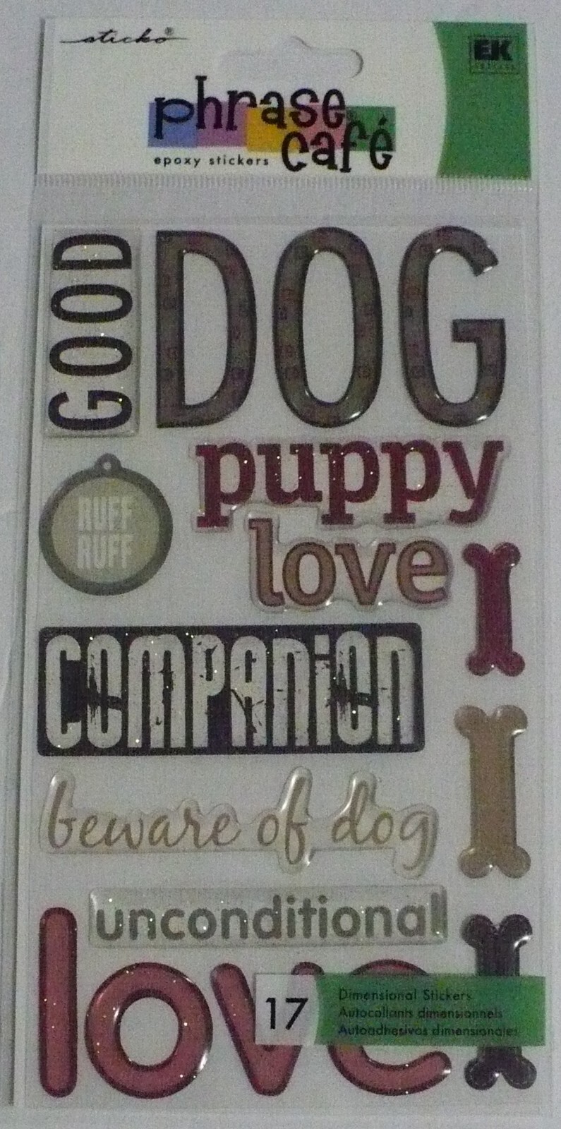 Sticko Phrase Cafe Epoxy Dog Stickers | eBay