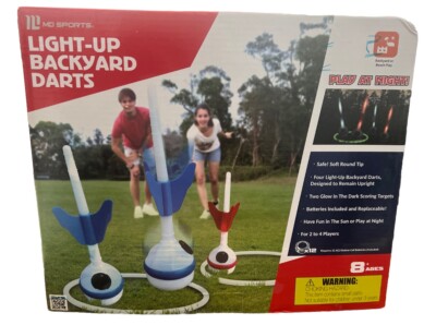 MD Sports Light Up Backyard Lawn Darts Game - Targets and Darts Light ...