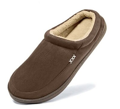 Newdenber Men's Slippers Slip On Lined Slides with TPR Sole Mules Size ...