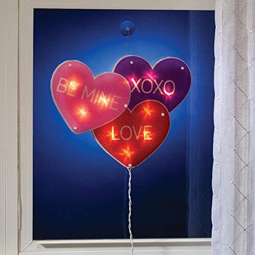 Impact 16 Lighted Valentines Day Heart - Be Mine XOXO Love Window ...