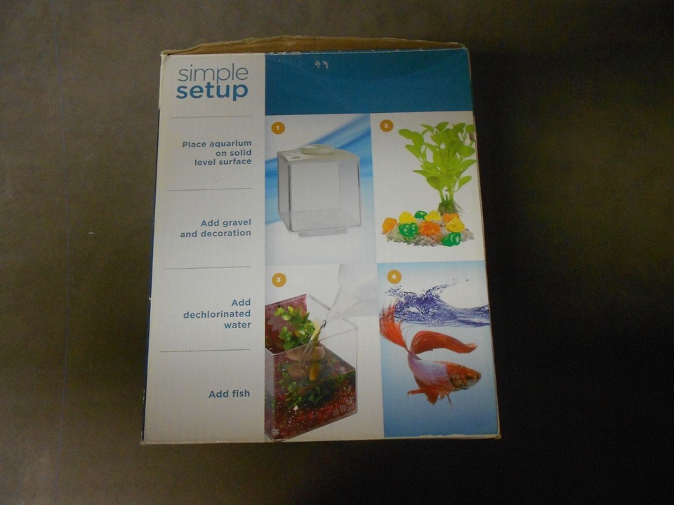 ELIVE 01047 Betta Cube with Led Light White, 0.75 gallon | eBay