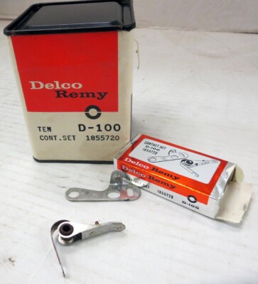 Vintage GM Chevrolet Delco-Remy Distributor Points Set #1855720 Box of ...