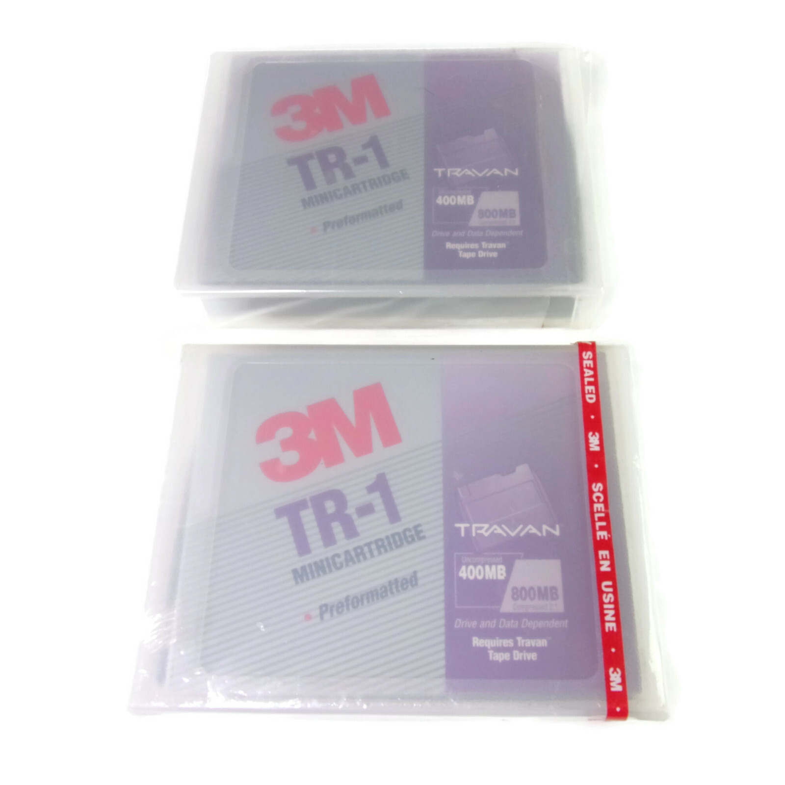 Lot Of 2 3M TR-1 Minicartridge 400MB / 800MB Travan Tape Drive ...