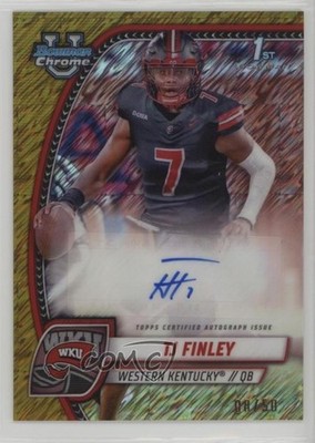 2024 Bowman U Chrome Prospect Gold Shimmer Refractor 8/50 TJ Finley ...