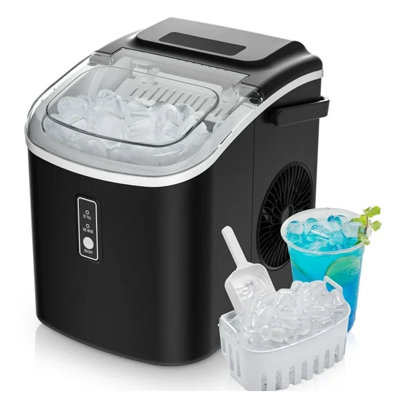 Countertop Self Cleaning Ice Maker Portable 26 Lbs/24H Bullet Ice ...
