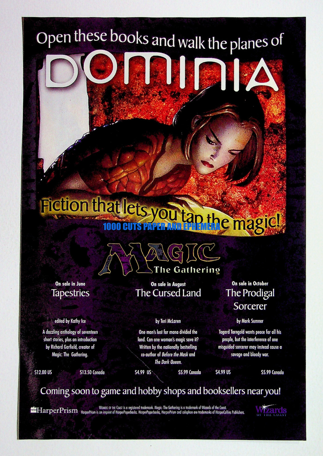 Magic the Gathering Dominia CCG Cards WotC 1995 Print Magazine Ad ...
