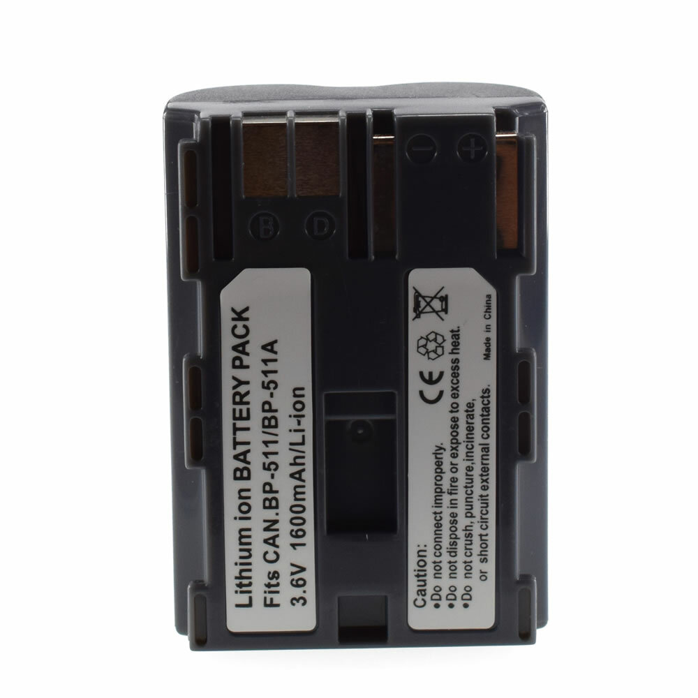 BP-511A BP-511 Battery for Canon EOS 20D 40D 50D 300D BP-512 BP-514 ...