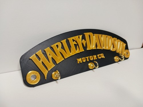 compatible with harley davidson Key Holder Hook Wall rack 8" 3 Hook man ...
