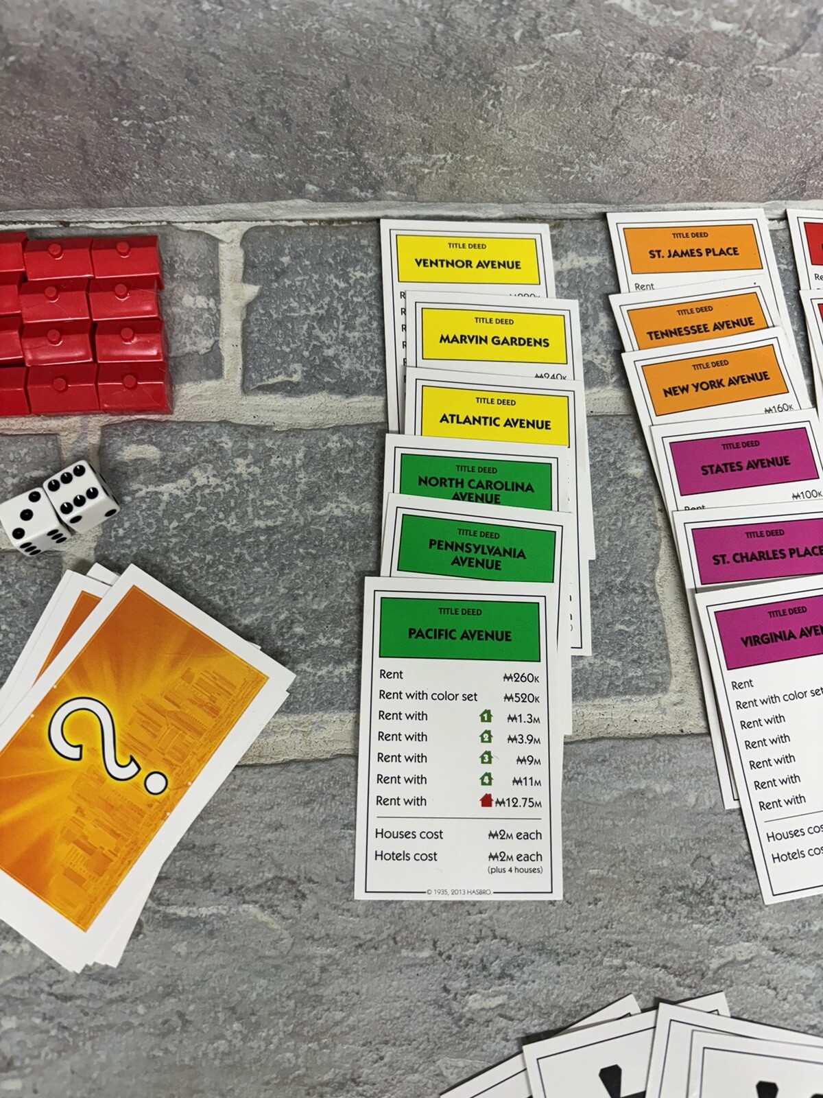 2013 Monopoly Electronic Banking Replacement Deed Cards Chance ...