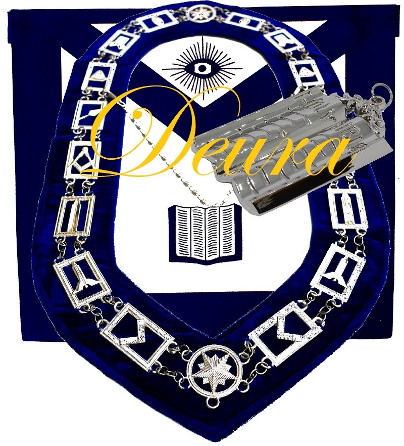 Masonic Master Mason CHAPLAIN HOLY BIBLE SILVER Jewel Collar ...