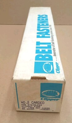 9/12 Pack Clipper 12" Stainless 2S Flexco Carded Hooks Belt Fasteners ...