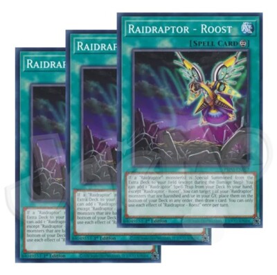 Yugioh - Raidraptor - Roost x 3 PHNI - 1st Edition NM - Free ...