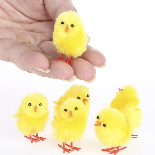 Package of 36 Yellow Mini 1-1/4" Fluffy Chenille Easter Chicks | eBay