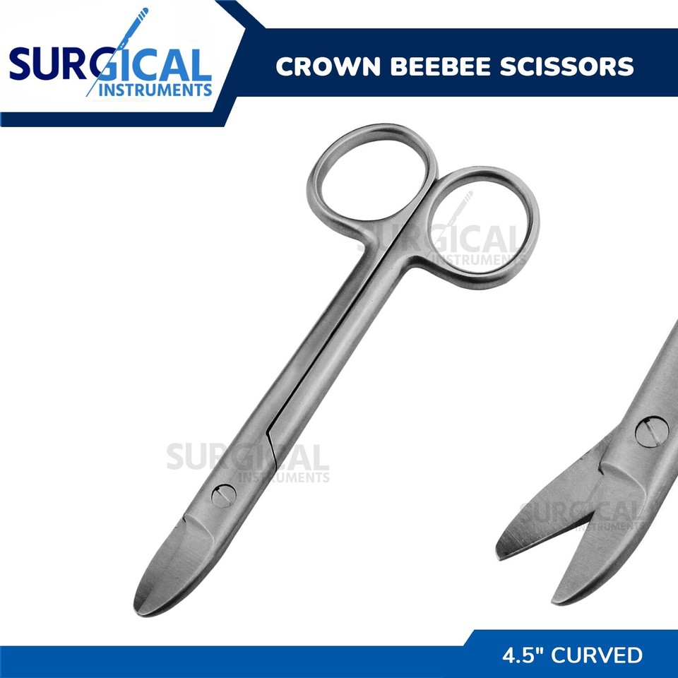 Crown Beebee Scissors Dental Surgical Instruments 4.5" Curved German Grade | eBay