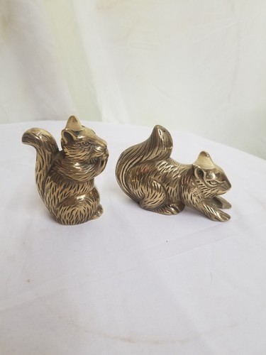 Vintage Pair Of Brass Squirrels | eBay