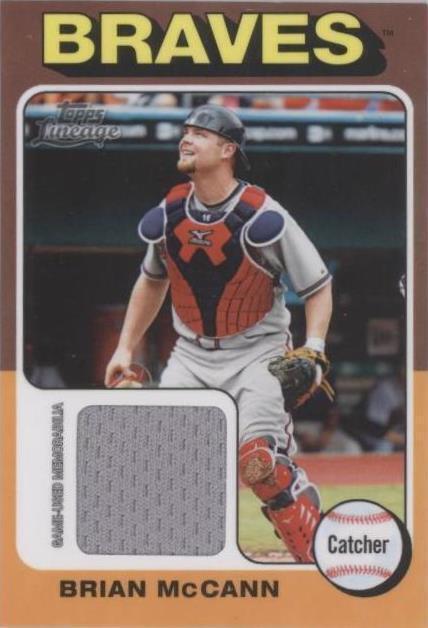 2011 Topps Lineage - Brian McCann #75R-BMC Mini 1975 Design Relics (MEM ...