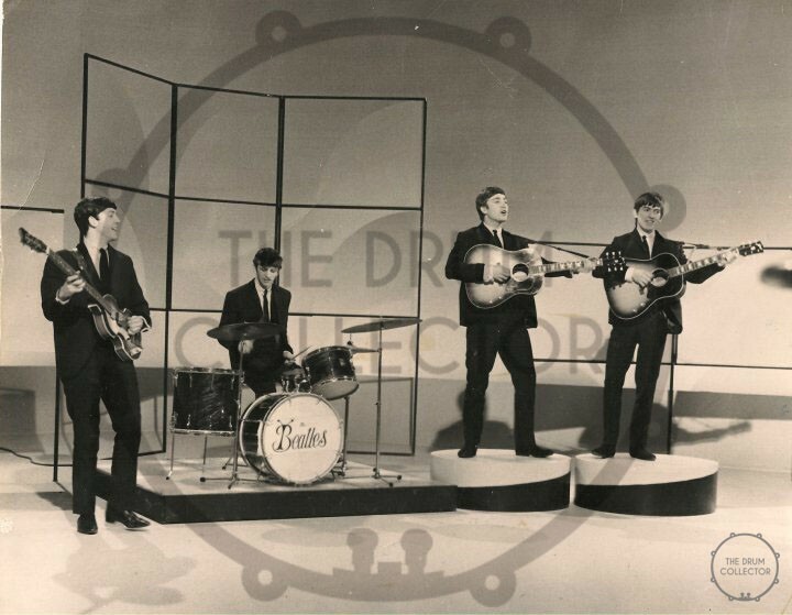 The Beatles Bug Logo, Repro Adhesive Decal Set for Bass Drum Reso Head ...