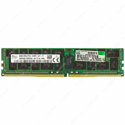 HP 64GB DDR4 2400 PC4-19200 4Rx4 ECC LRDIMM Server HPE Memory RAM ...