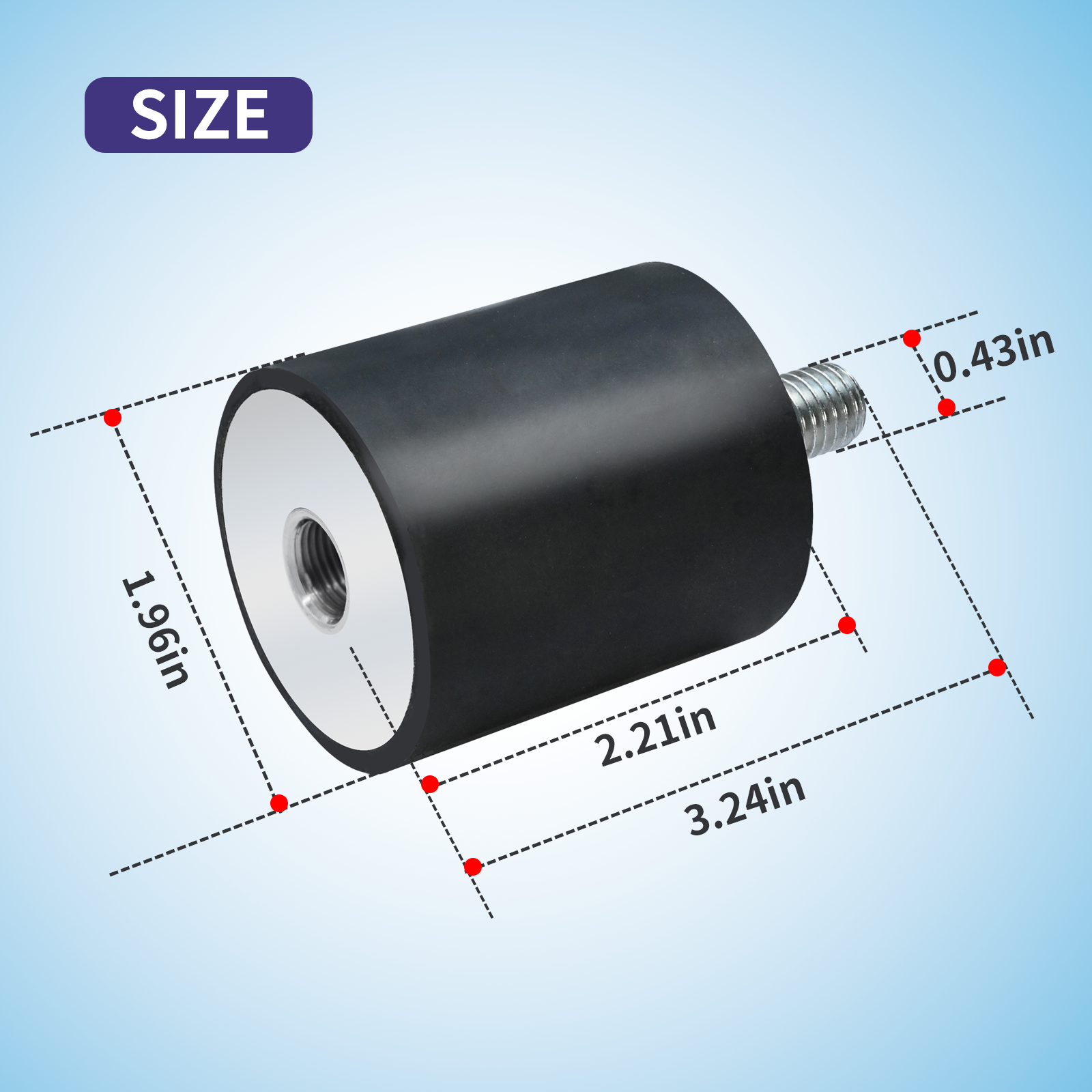 4 Pack plate compactor tamper rubber shock mount Fits Wacker WP1550 ...