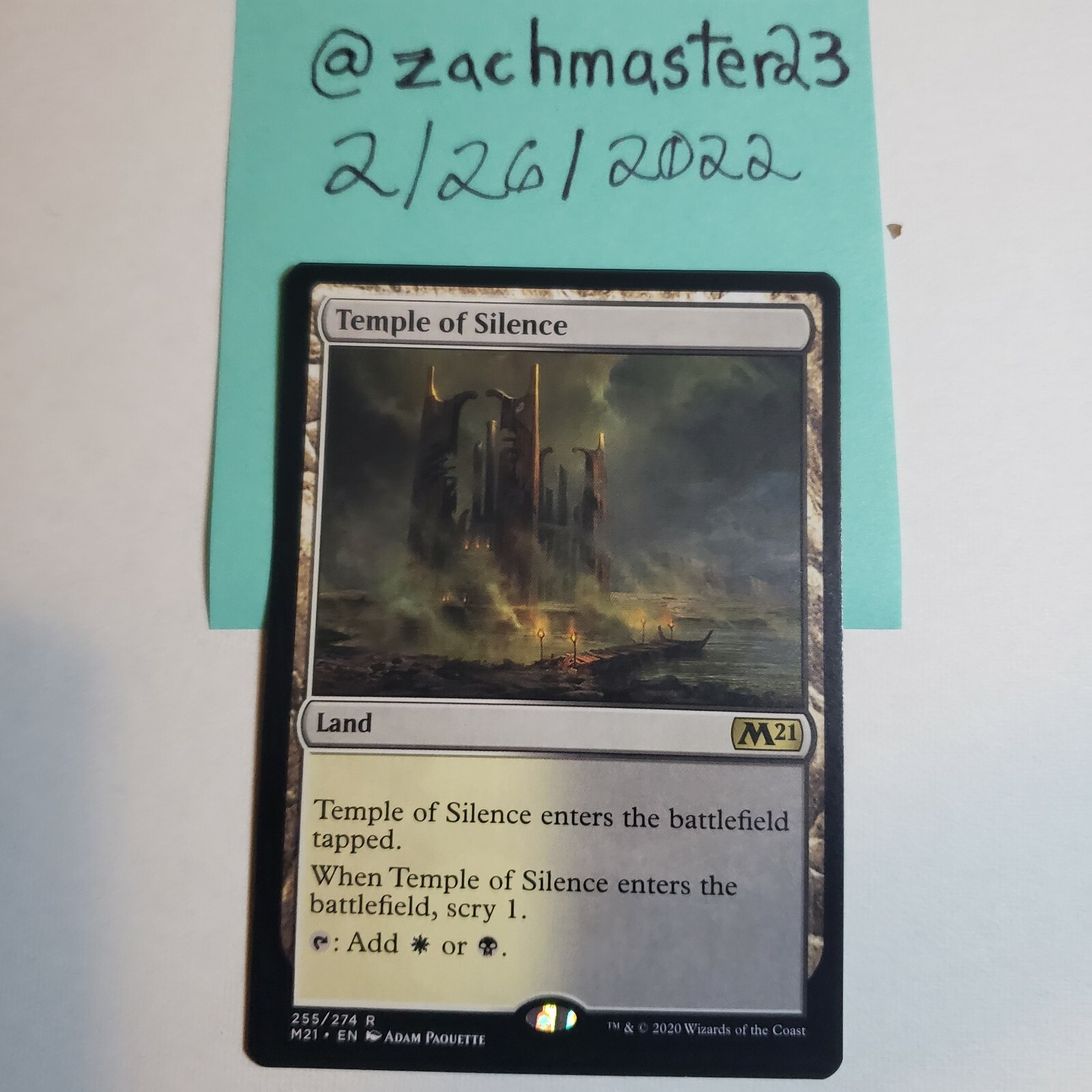 TEMPLE OF SILENCE MTG Magic Cards NM CORE SET 2020 RARE (Box1) | eBay