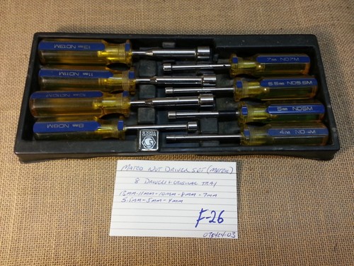 Matco Metric Nut Driver Set | eBay
