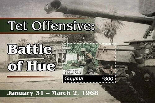 Guyana 2020 Vietnam War Tet Offensive Tanks Souvenir Stamp Sheet Scott ...