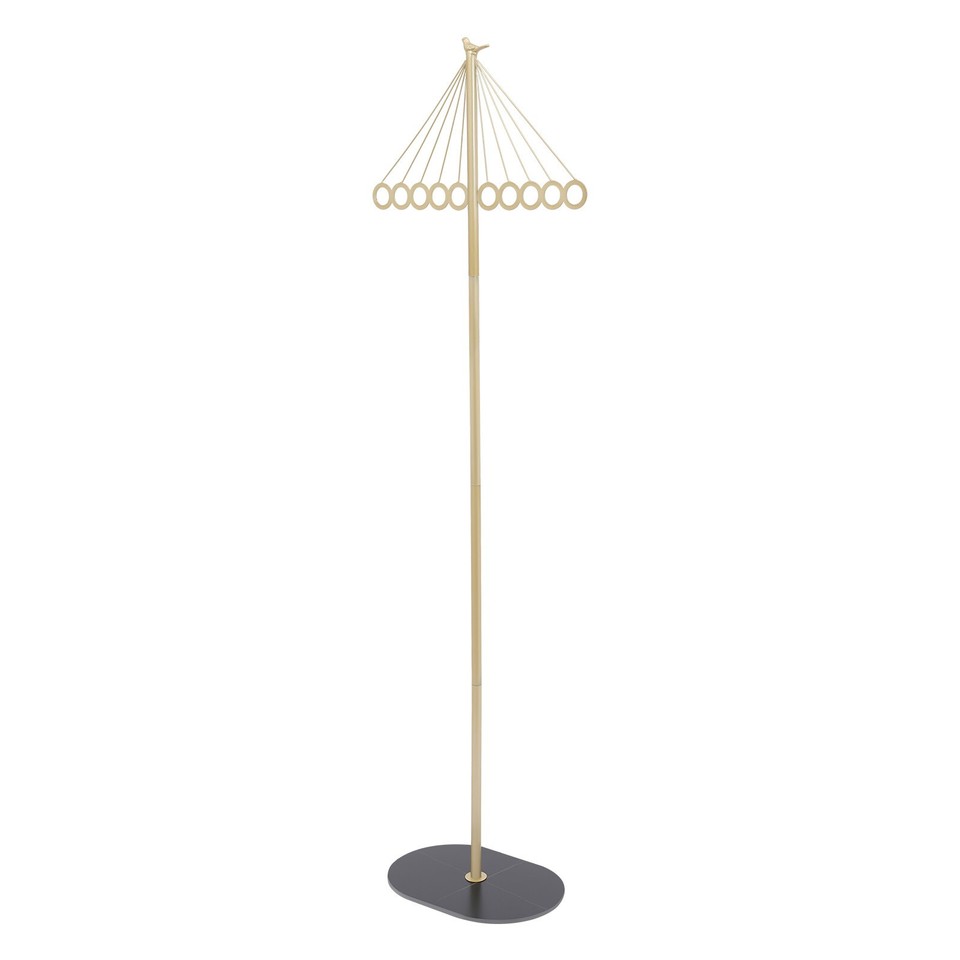 Umbrella-shape Shelf Metal Clothing Rack Entrance Clothing Rack with 10 ...