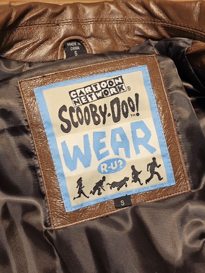 NEW Vintage Rare Scooby Doo Cartoon Network Brown 100% Leather Jacket ...