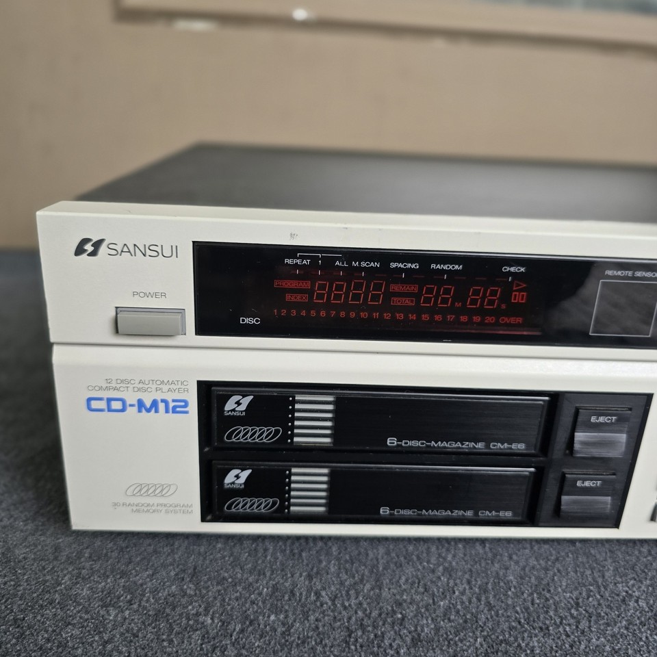Rare Vintage As is Sansui CD-M12 Compact 12 Disc CD Player 1989 | eBay