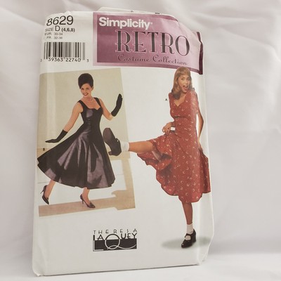Simplicity 8629 Retro Costume Collection 1950s Dress | eBay