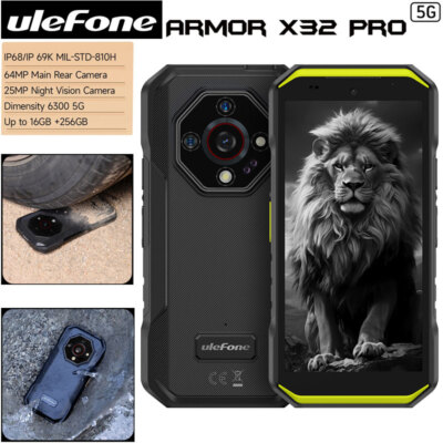 Unlocked Ulefone Armor X32 PRO 5G Rugged Smartphone Android 14 Mobile Dual SIM | eBay