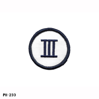 "III" Patch ~ Roman Numeral 3 ~ White & Blue ~ NOS Gemsco USA | eBay