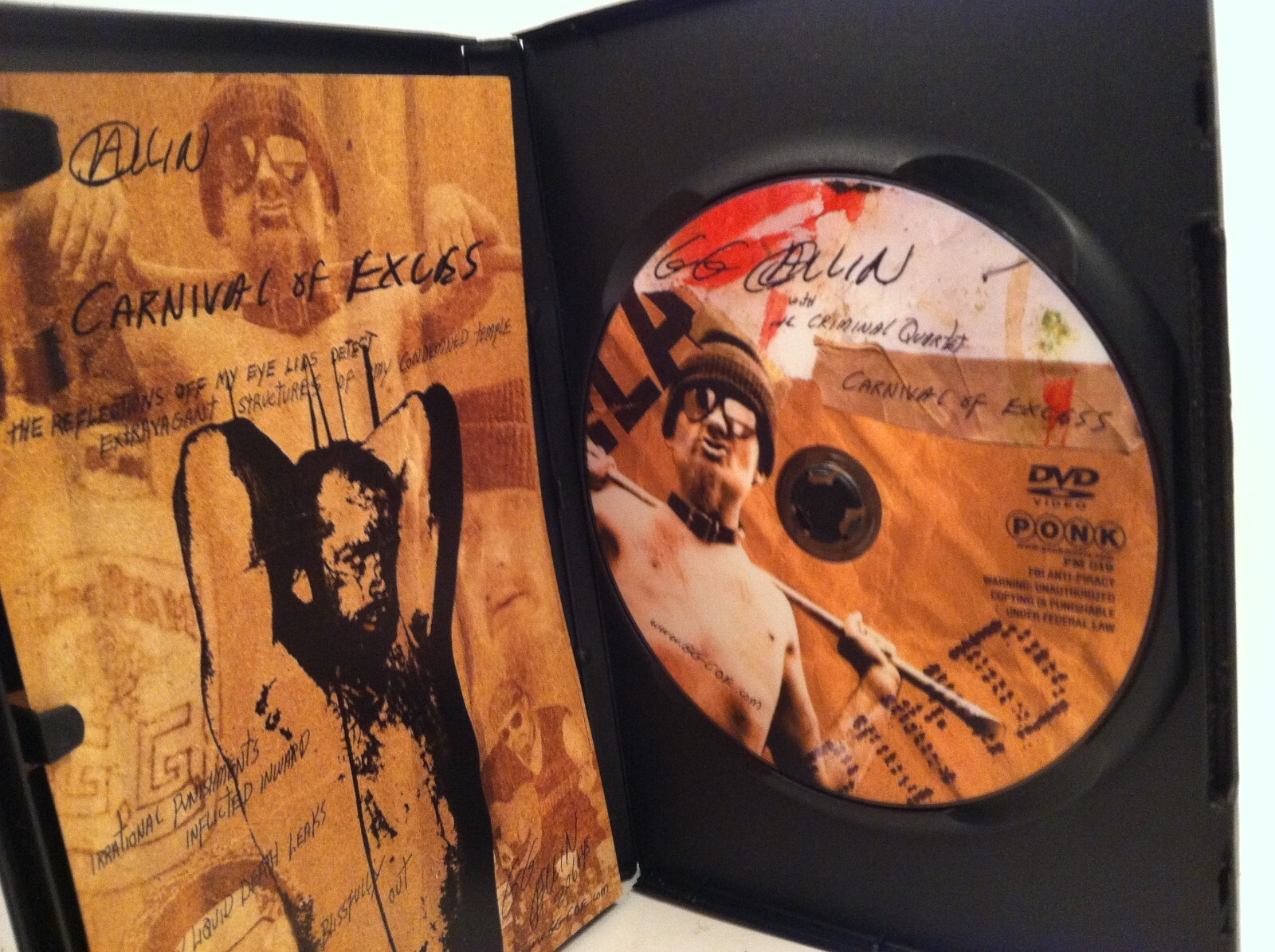 GG Allin : Carnival of Excess (DVD) 683615155633 | eBay